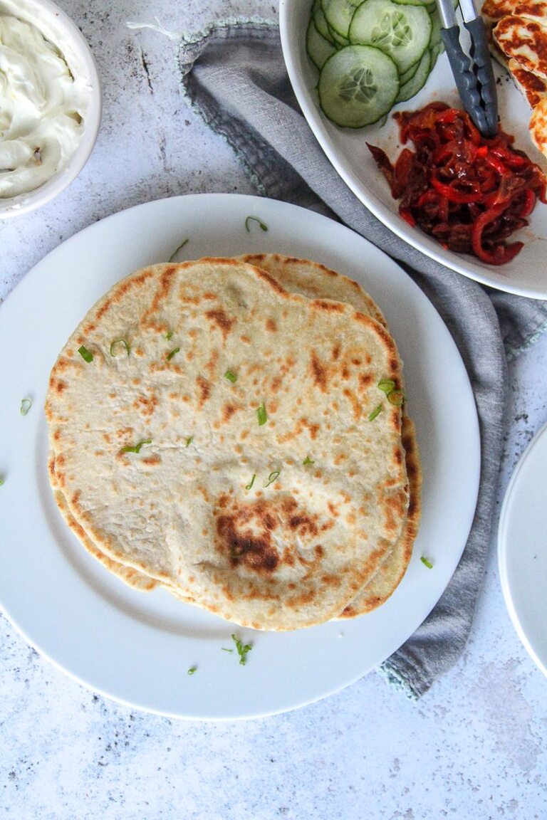 Bazlama - Turkish Flatbread • roamingtaste.com