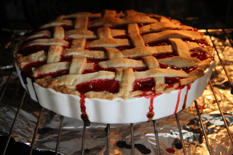 Strawberry and Rhubarb Pie | roamingtaste.com