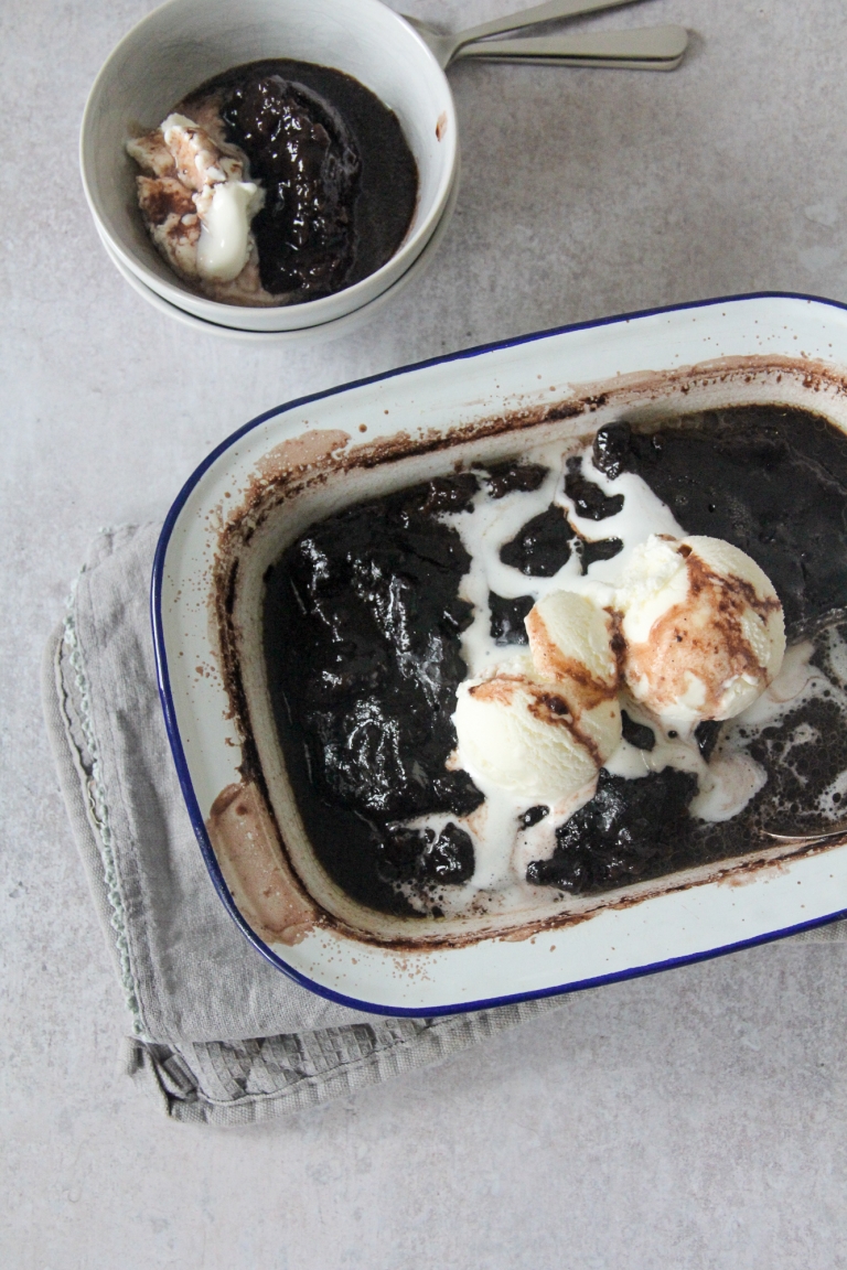 Chocolate Self-Saucing Pudding | roamingtaste.com