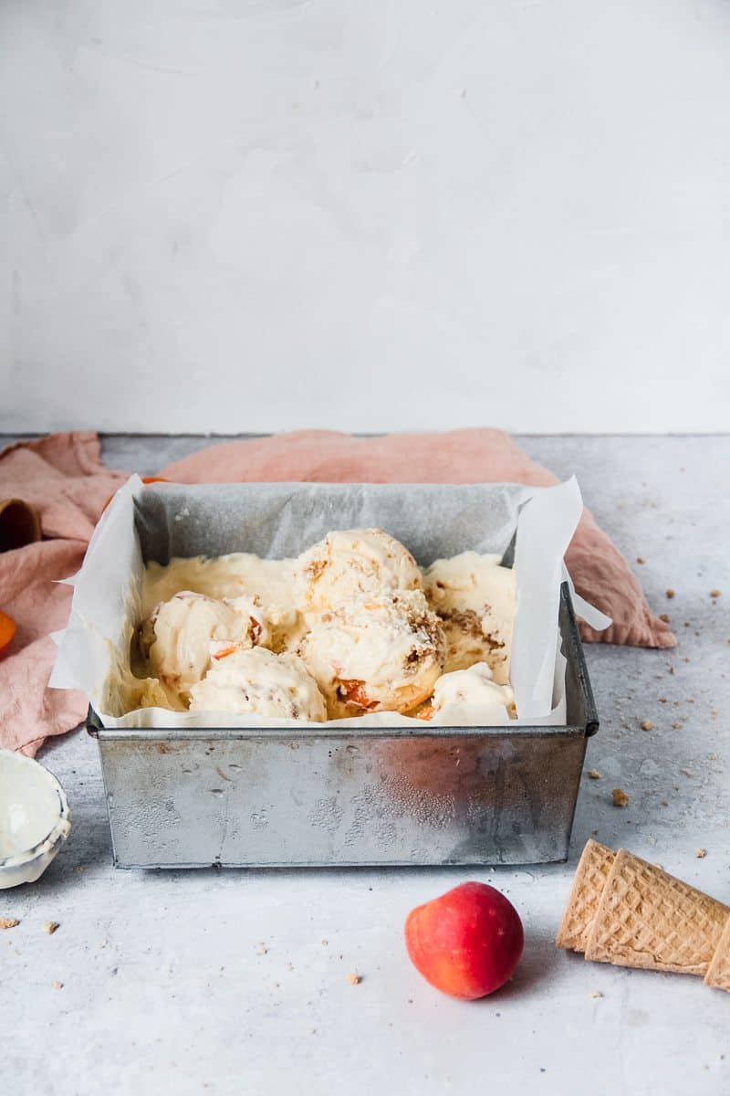 Apricot Crumble Semifreddo • roamingtaste.com