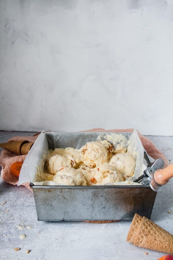 Apricot Crumble Semifreddo - roamingtaste.com