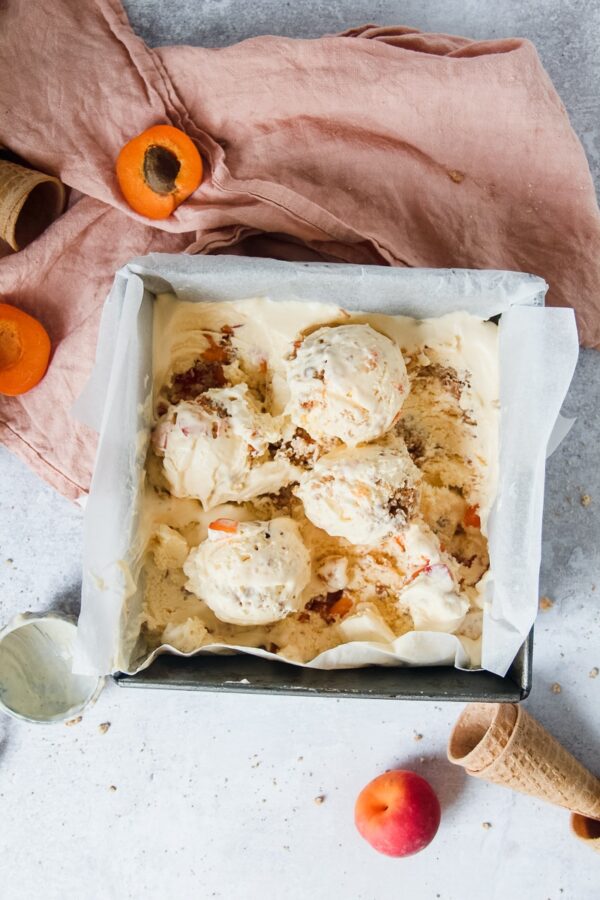 Apricot Crumble Semifreddo - roamingtaste.com