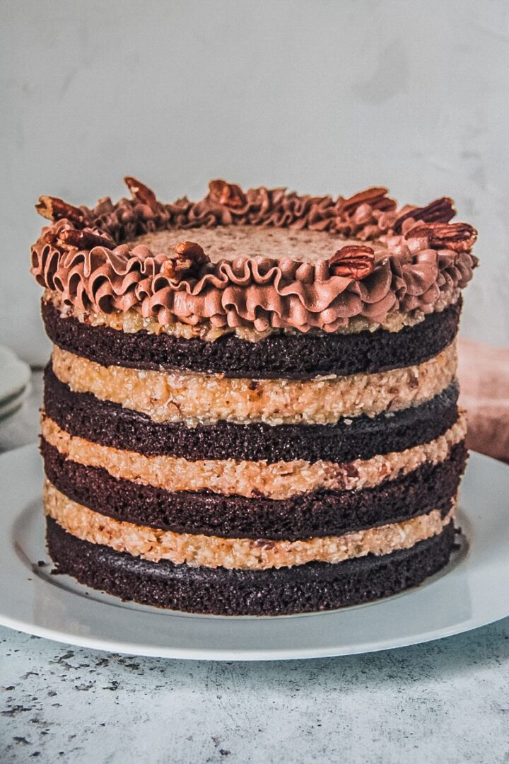 German Chocolate Cake - roamingtaste.com