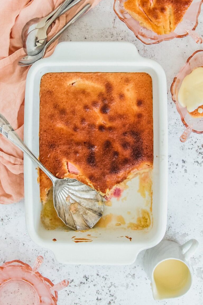 Scottish Rhubarb Pudding - roamingtaste.com