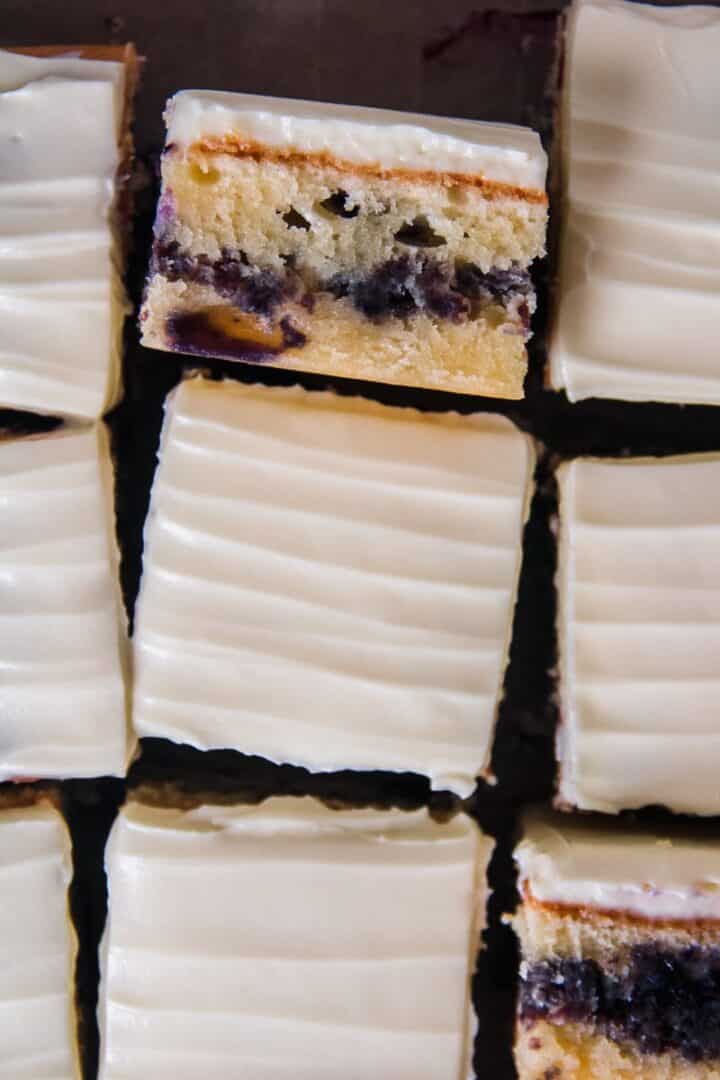 Blueberry Sheet Cake - roamingtaste.com